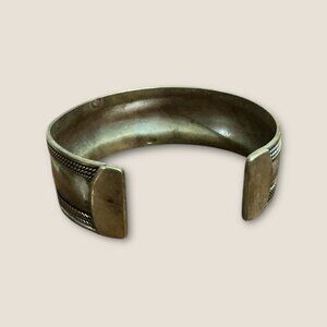 Vintage | Jewelry | Vintage Brass Openend Cuff Bracelet With Twisted ...